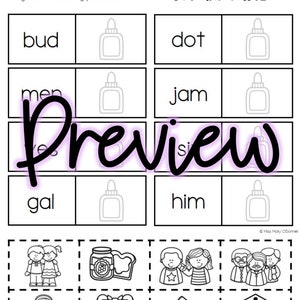 CVC Decoding Worksheet, CVC Reading Activities, Kindergarten Phonics ...