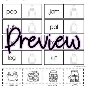 CVC Decoding Worksheet, CVC Reading Activities, Kindergarten Phonics ...