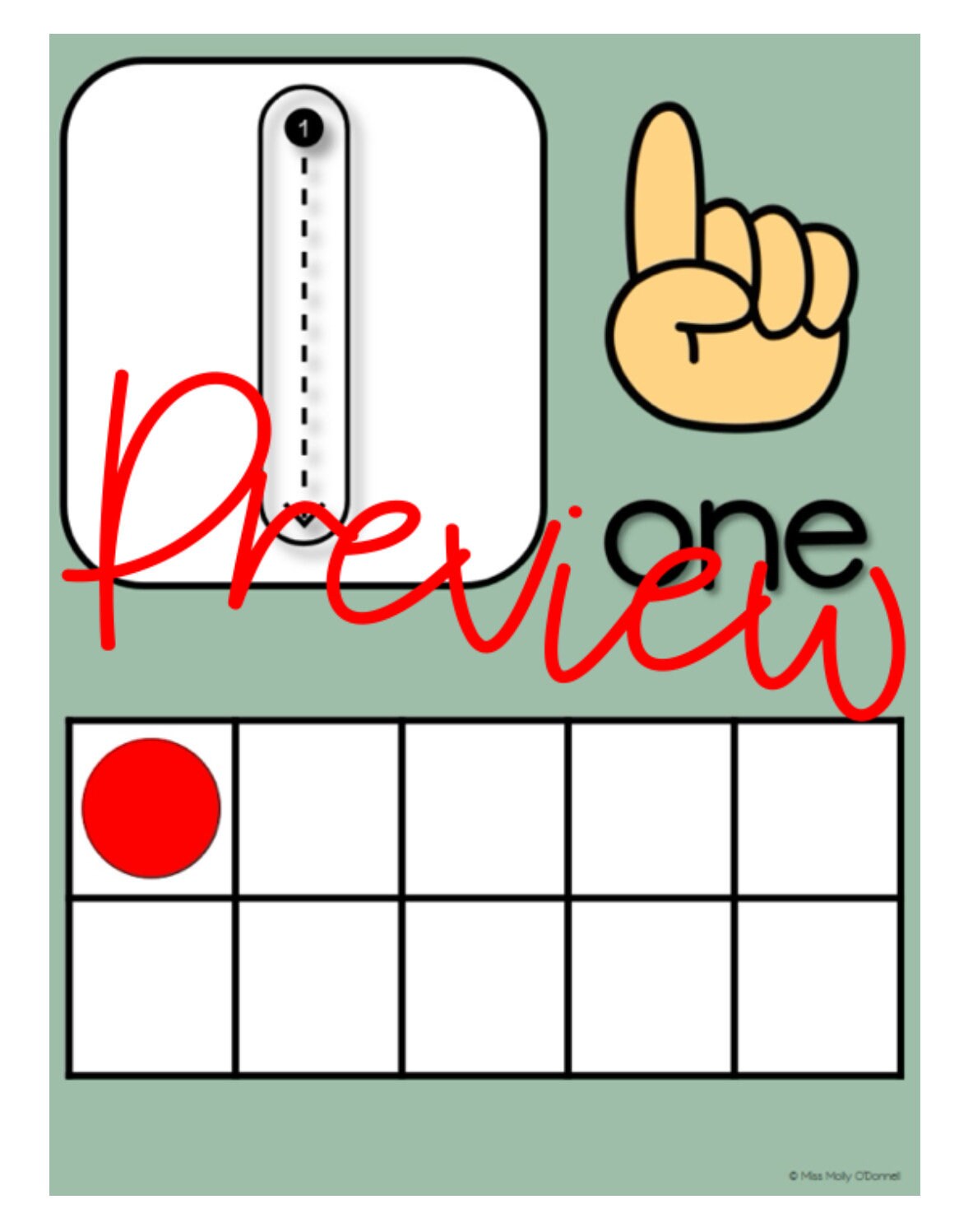 Ten Frame Number Poster 0-20: Eucalyptus Classroom Decor, Green ...