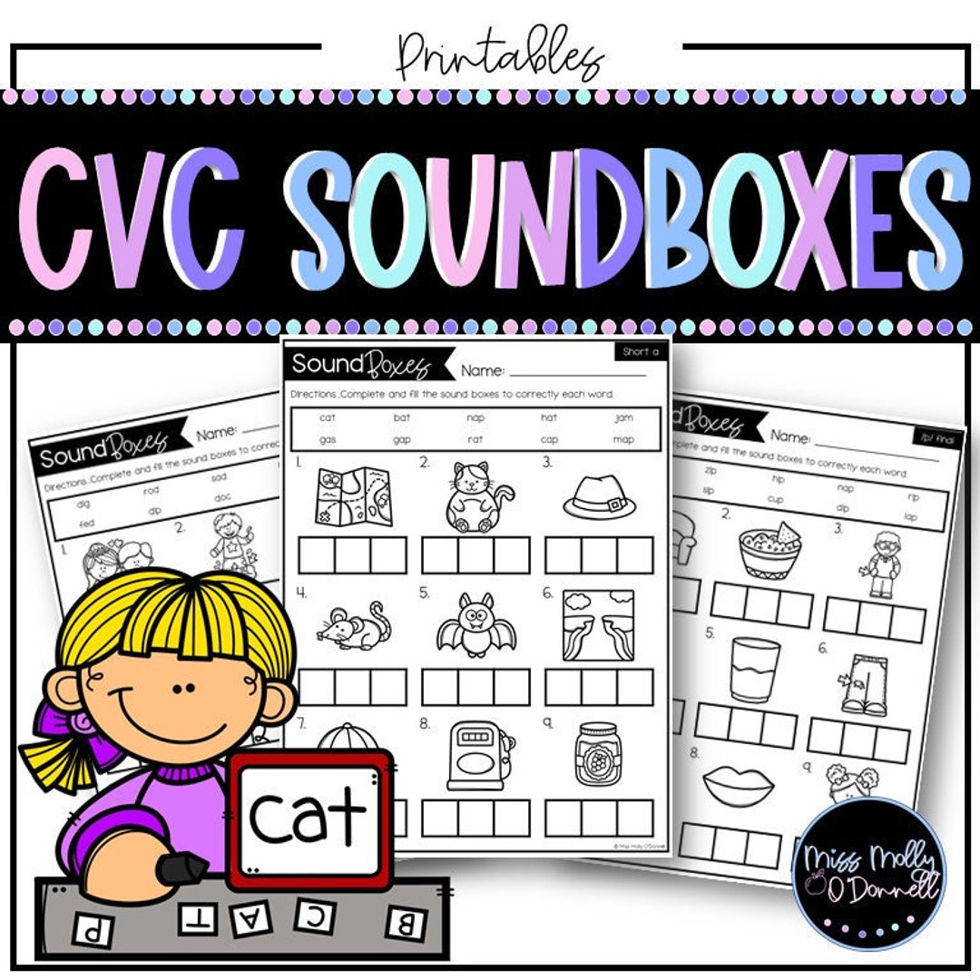 CVC Elkonin Box Printables for Kindergarten CVC Word Mapping - Etsy