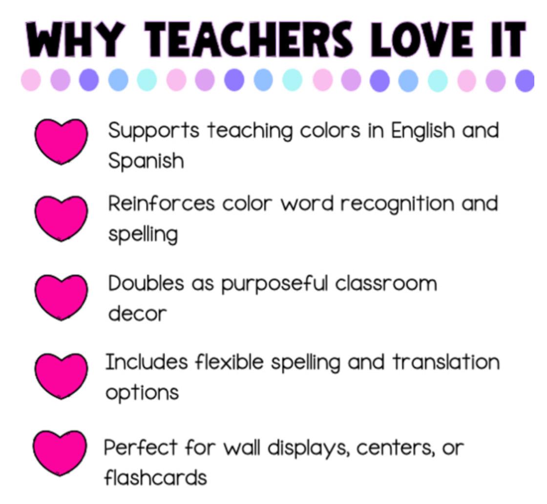Crayon Color Posters for Homeschool Moms, Colors in Spanish, Classroom ...
