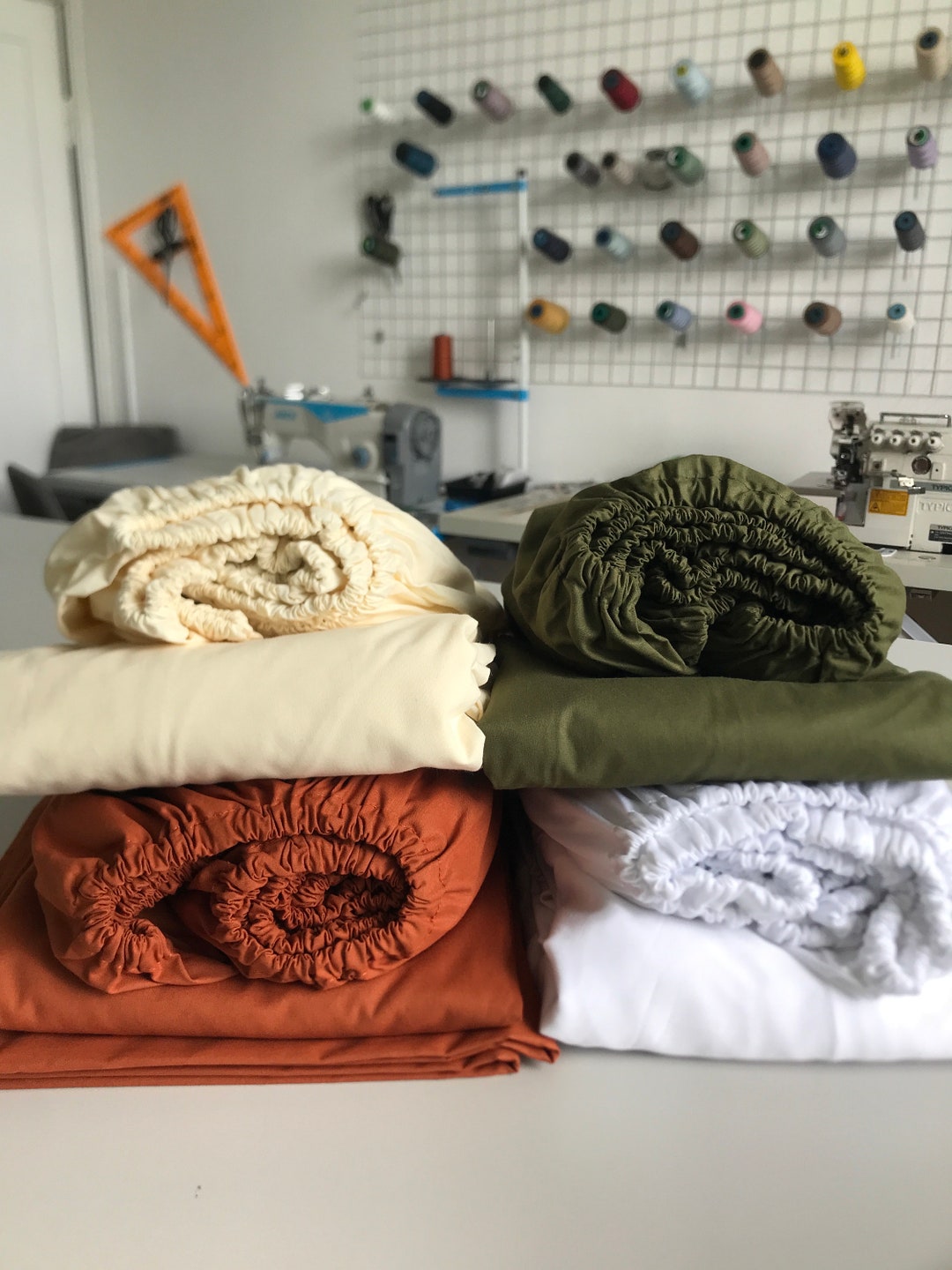 Cozy Cotton Bedding Sheets - Queen, King, Twin Sizes - Natural Fabric ...