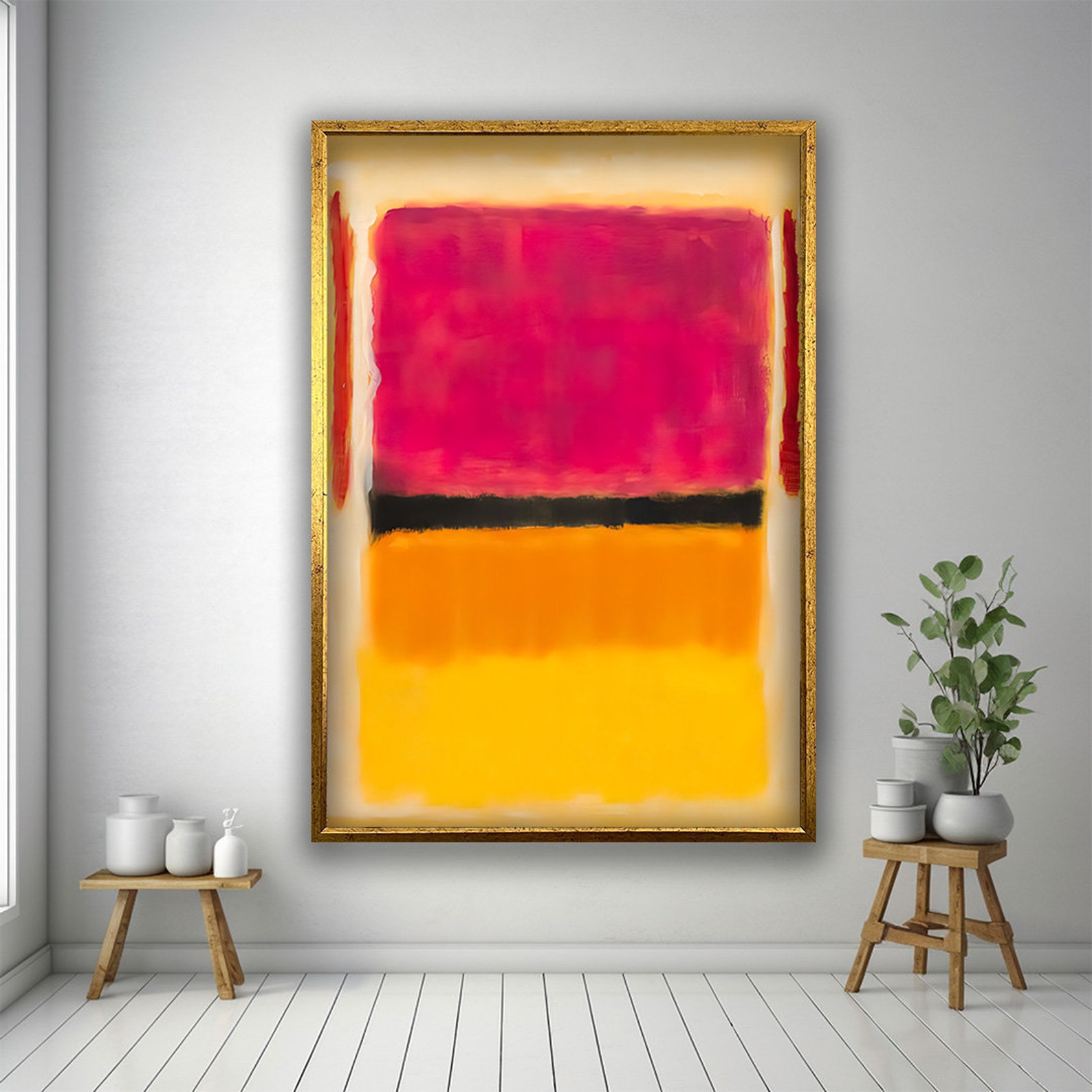 Mark Rothko Canvas Wall Art, Mark Rothko Pink and Yellow Canvas Print ...