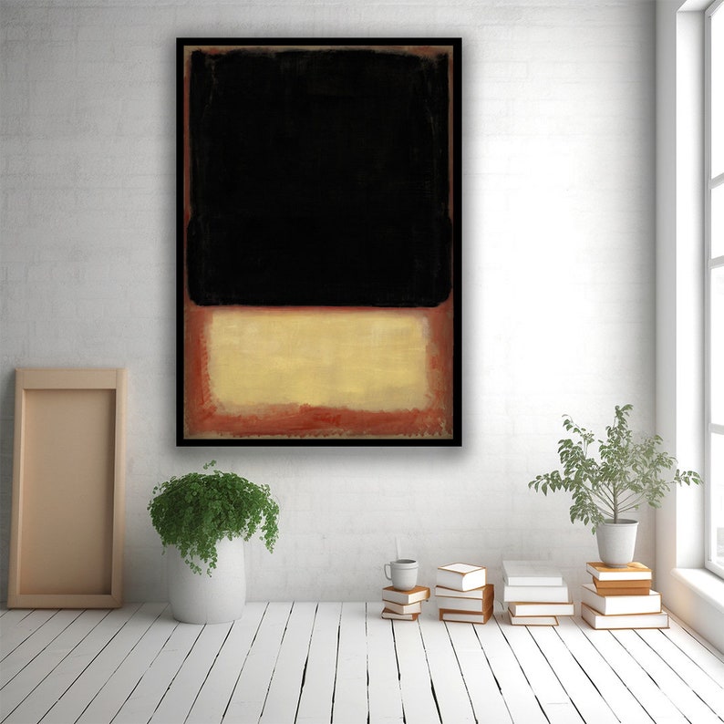 Mark Rothko Black and Cream Color Canvas Art, Mark Rothko Canvas Print ...