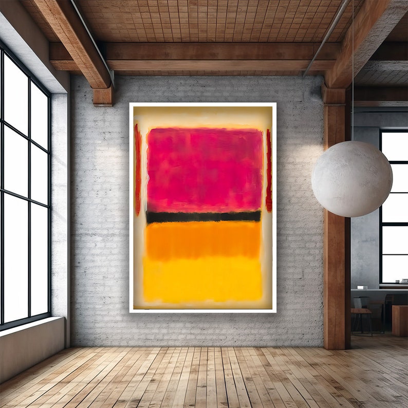 Mark Rothko Canvas Wall Art, Mark Rothko Pink and Yellow Canvas Print ...