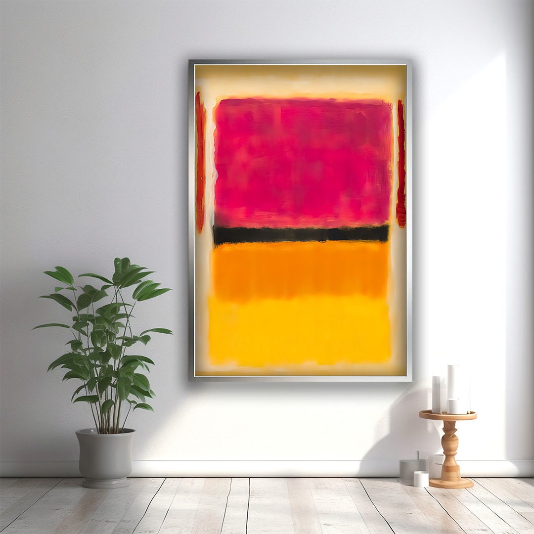 Mark Rothko Canvas Wall Art, Mark Rothko Pink and Yellow Canvas Print ...