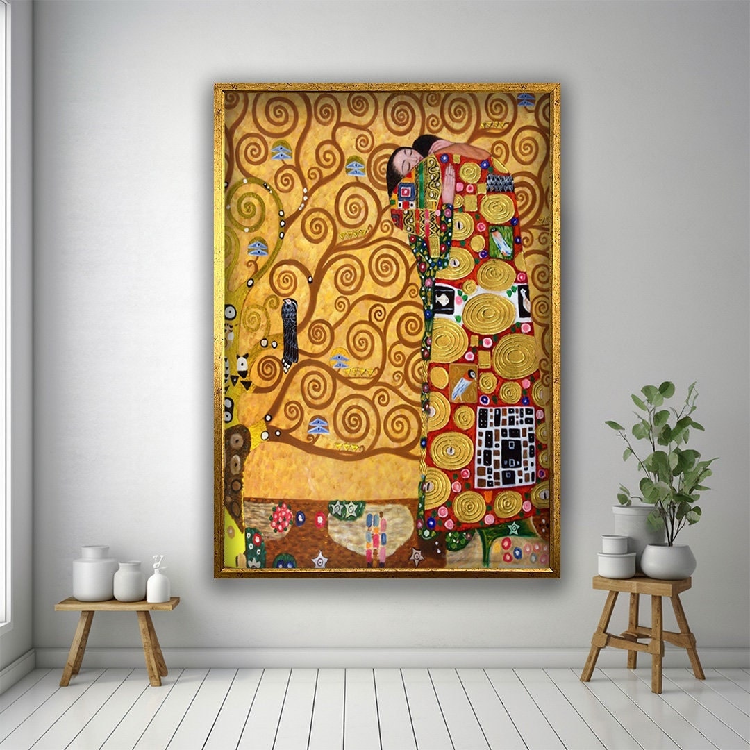 Gustav Klimt Fulfillment 1905 Leinwanddruck, von Gustav Klimt Reproduktion, Gustav Klimt Druck ...