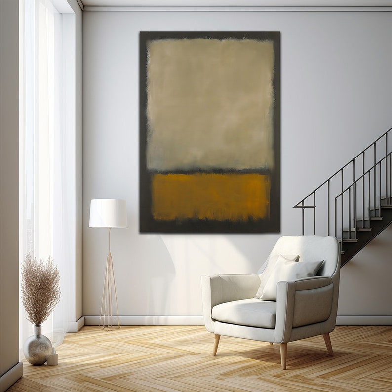 Mark Rothko Print Art, Mark Rothko Beige et Yellow Canvas Wall Art ...