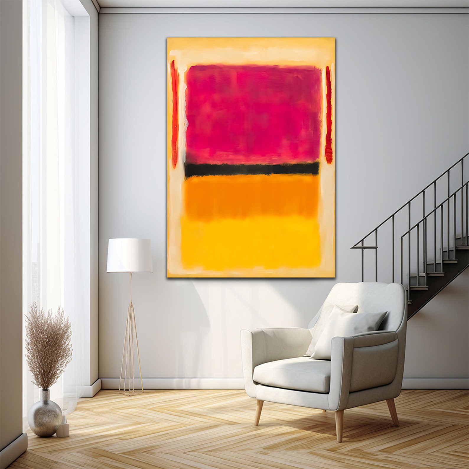Mark Rothko Canvas Wall Art, Mark Rothko Pink and Yellow Canvas Print ...