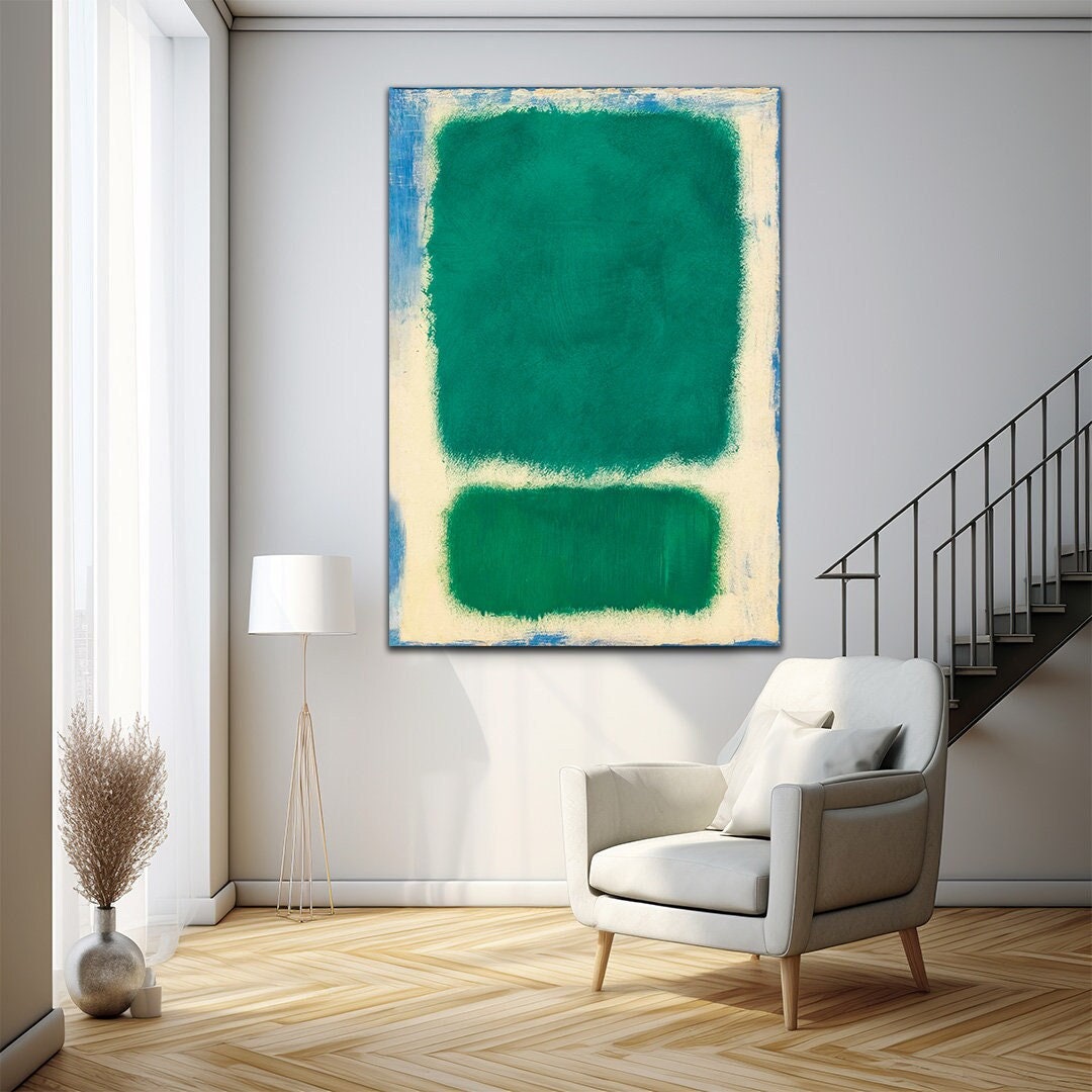 Green Mark Rothko Canvas Wall Art, Mark Rothko Canvas Painting, Green ...