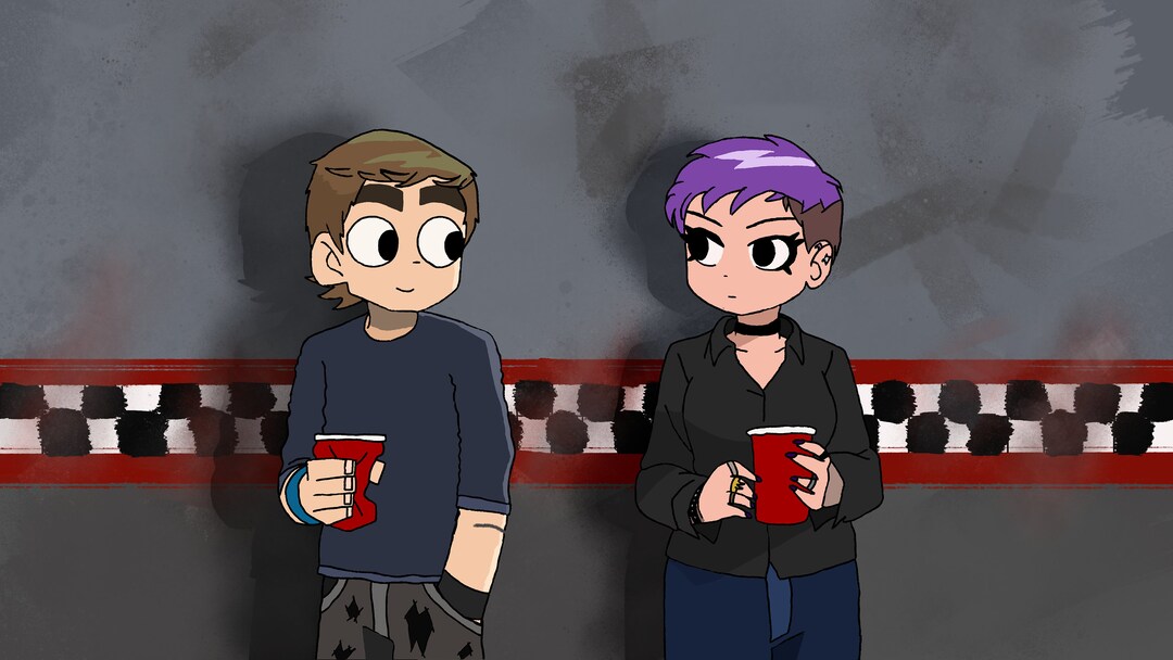 CUSTOM Personalized Scott Pilgrim Character Digital Sketch in the Style ...