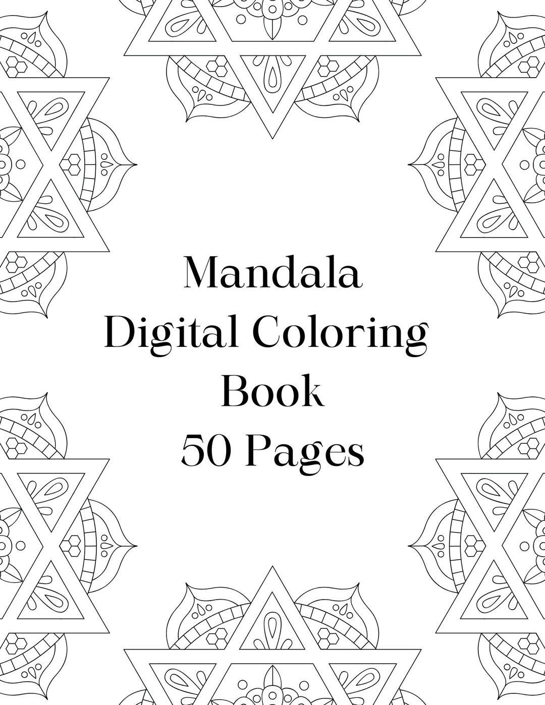 Mandala Digital Coloring Book, Easy to Print Pages, Instant Download ...