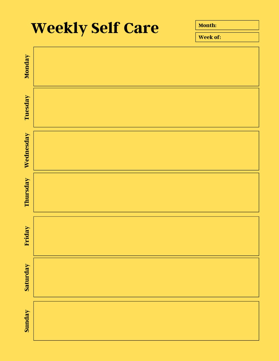 Self Care Monthly Planner Digital Planner, Goodnotes Planner, iPad ...
