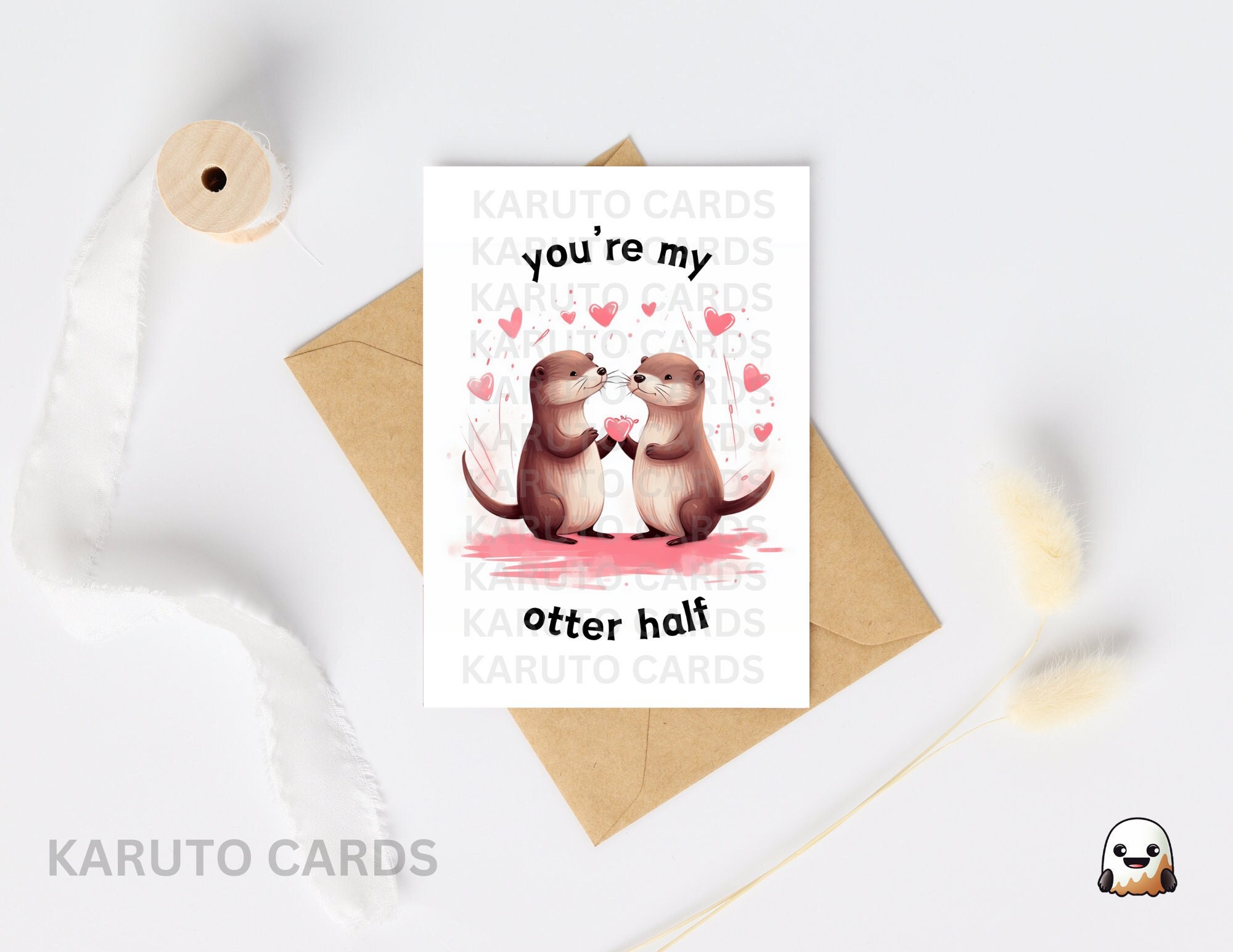 Printable Valentine's Day Cards Adorable Otters Classroom Valentine's ...