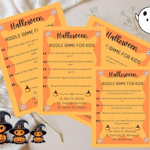 Printable Halloween Riddles for Kids: Spooky Party Game (instant ...