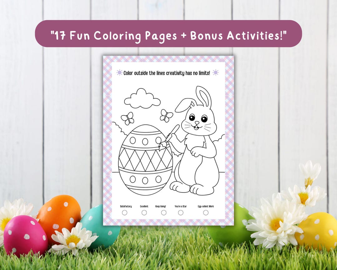 Easter Mega Fun Pack, Printable Kids Activities ,affirmation Coloring ...