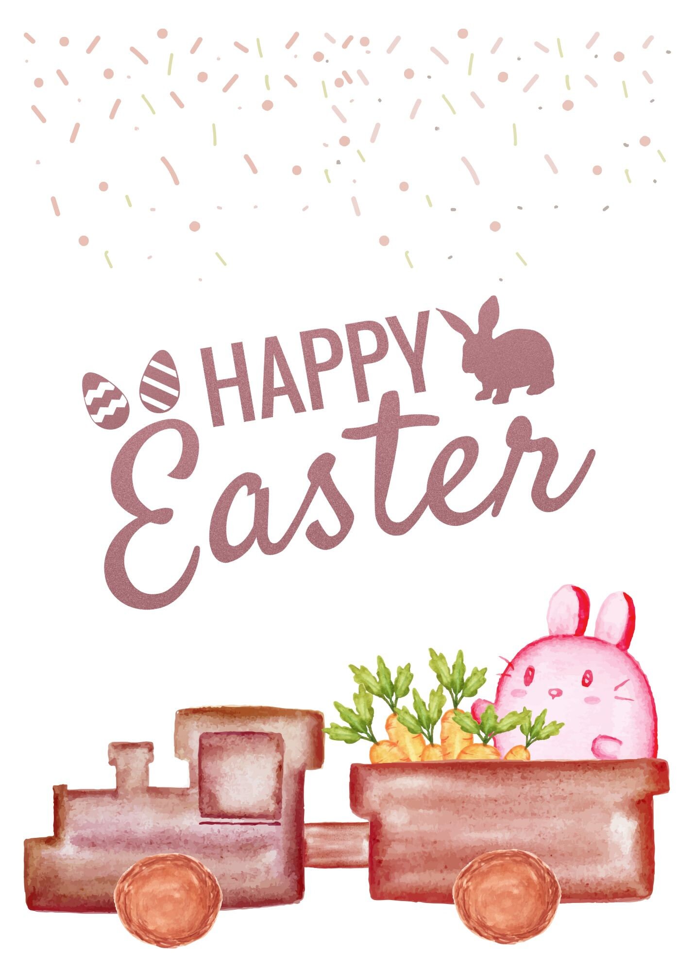 Bunny Van Easter Card, Hase, Ostergeschenk, Printable Bunny Van Card ...