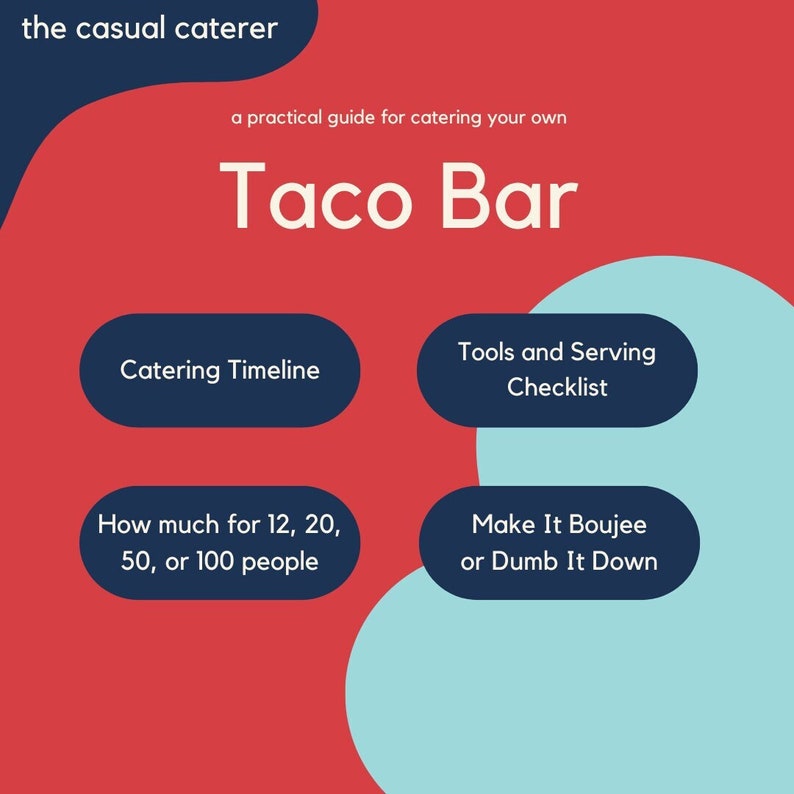 Taco Bar Catering Guide - Etsy
