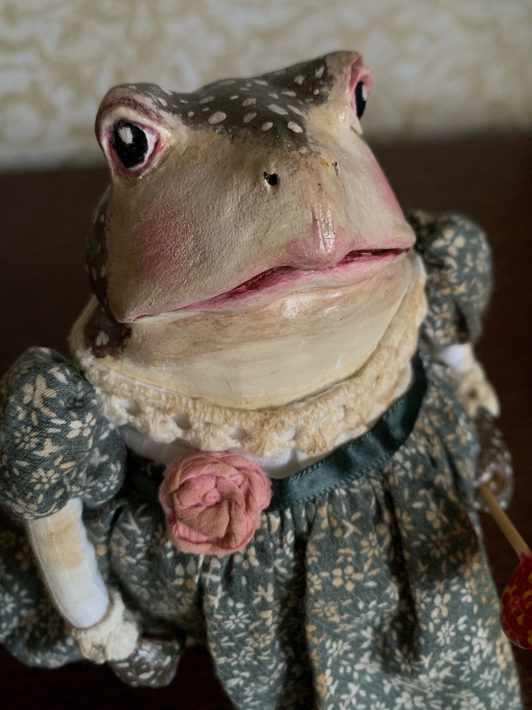 Frog and Toad Doll,frog Sculpture,frog Home Decor,toad Sculpture,ooak ...