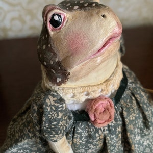 Frog and Toad Doll,frog Sculpture,frog Home Decor,toad Sculpture,ooak ...