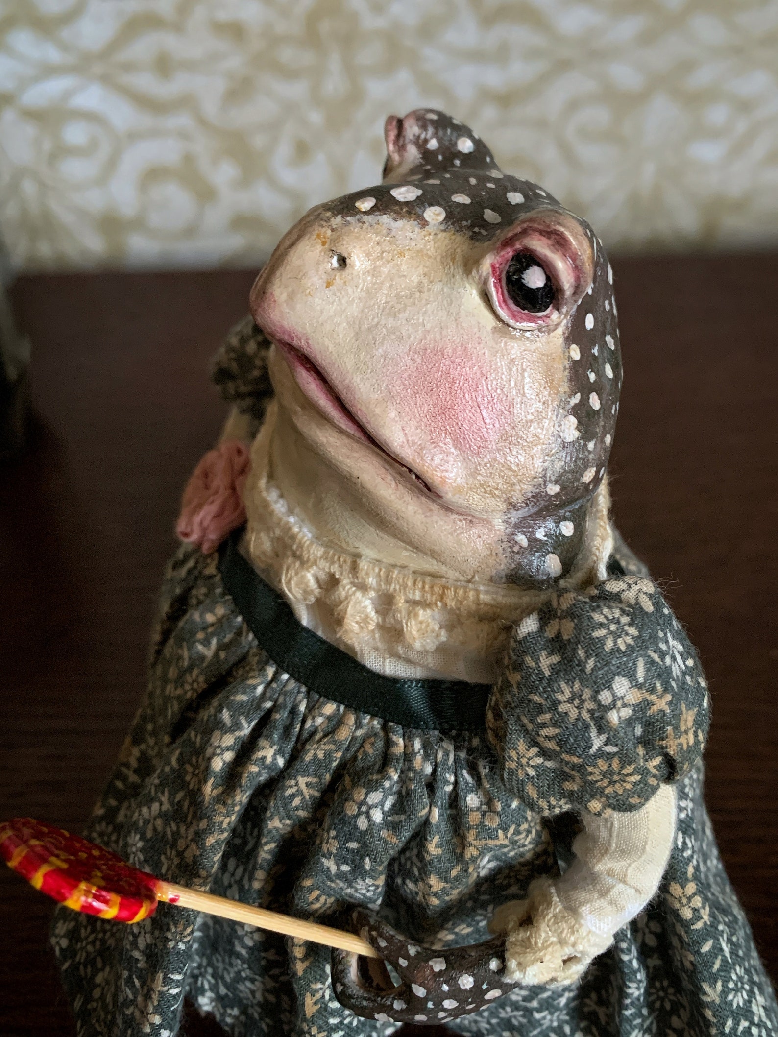 Frog and Toad Doll,frog Sculpture,frog Home Decor,toad Sculpture,ooak ...