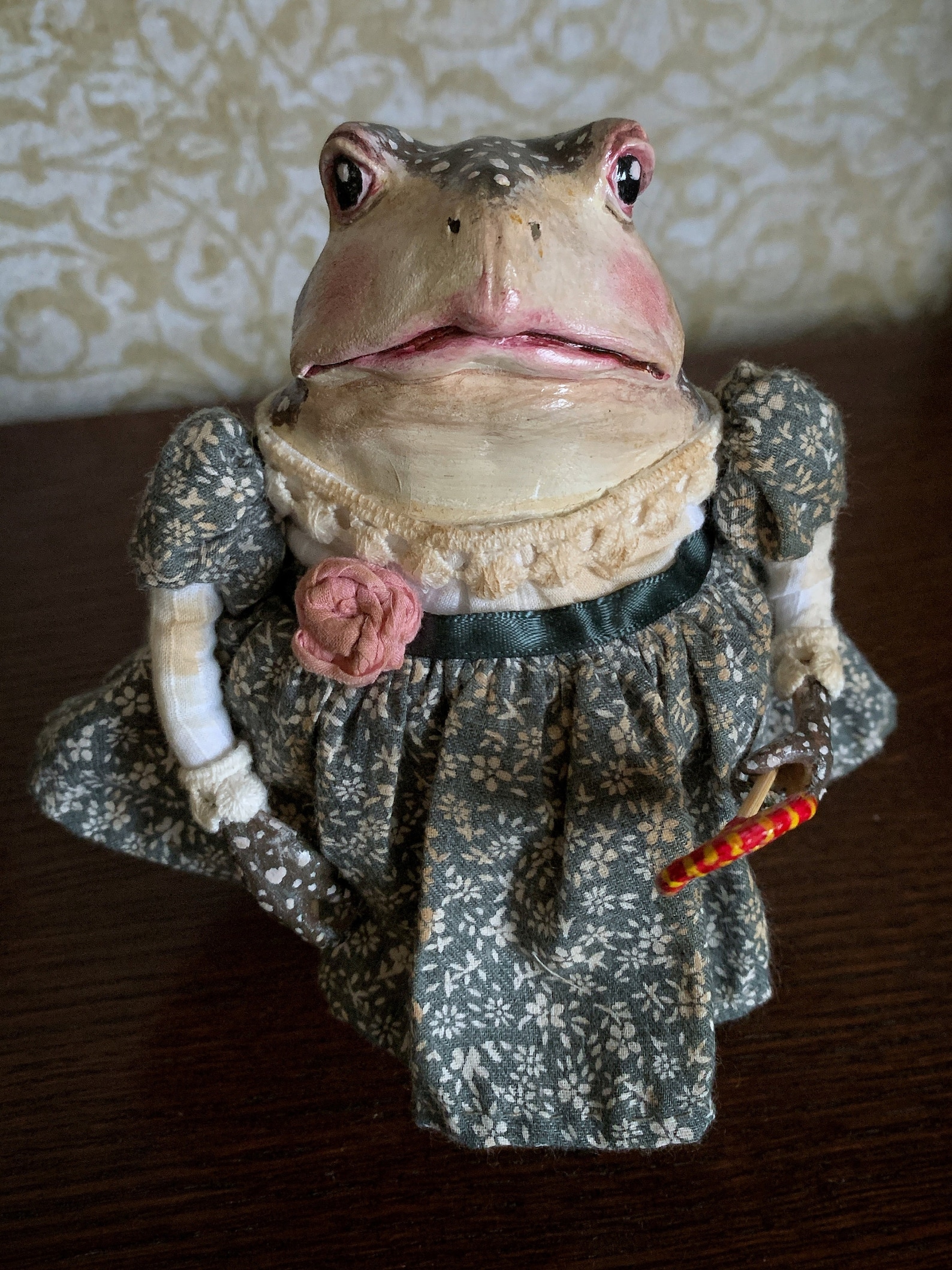 Frog and Toad Doll,frog Sculpture,frog Home Decor,toad Sculpture,ooak ...