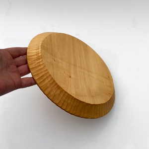 Round Wooden Plate, Wood Circular Plates Eating, Flat Wood Dish, Wooden ...