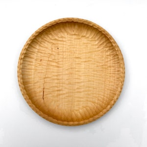 Round Wooden Plate, Wood Circular Plates Eating, Flat Wood Dish, Wooden ...