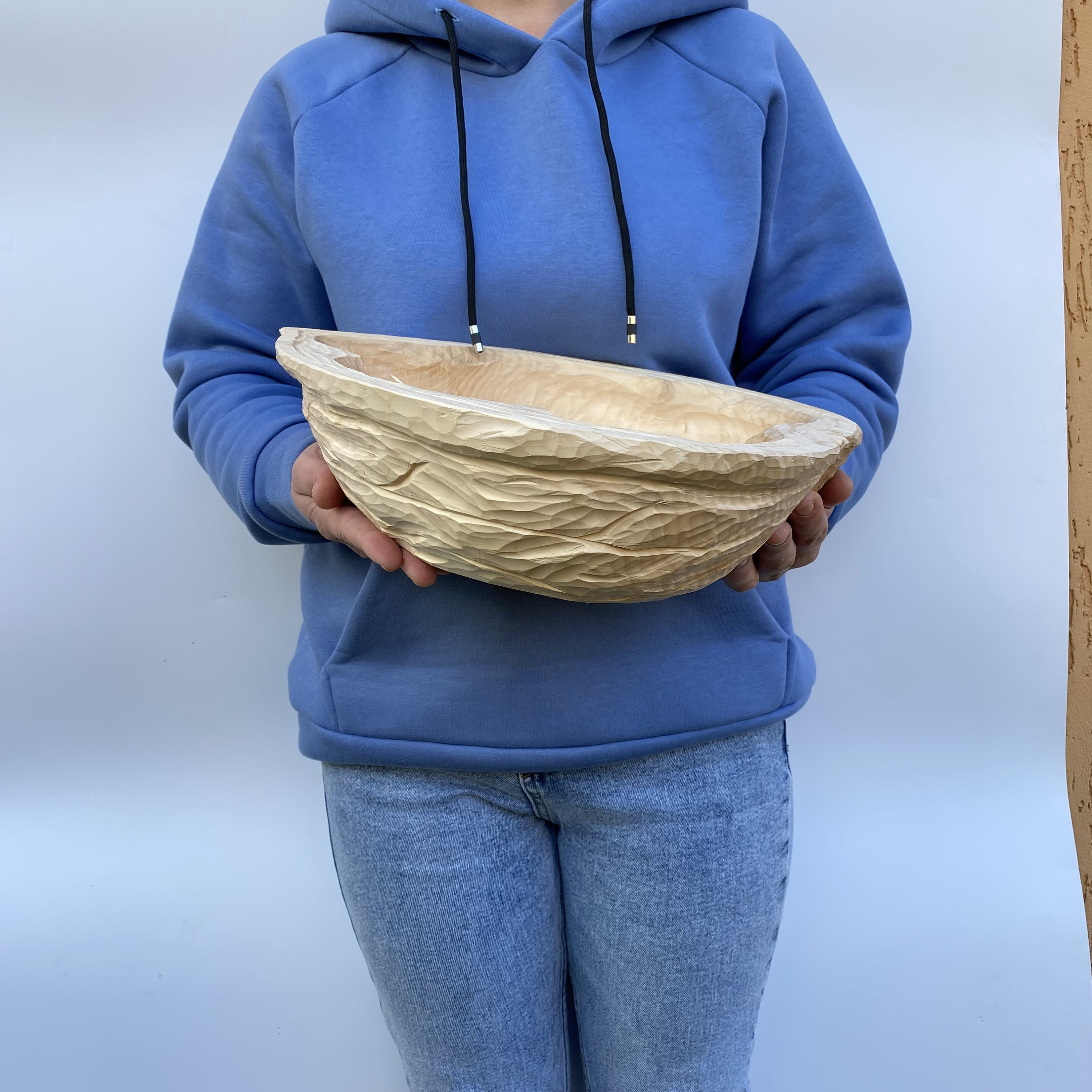 Extra Large Wooden Bowl, Nut Shape Bowl, Unfinished Wood Bowl, Dough ...