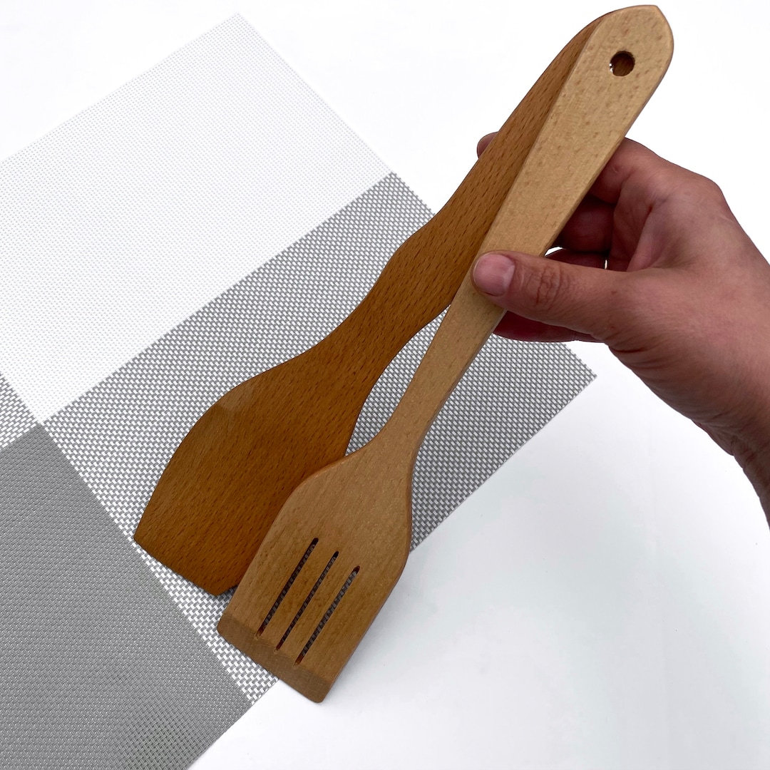 Wooden Hand Turned Spatula, Spatulas Set, Kitchen Tool Decor, Cooking ...