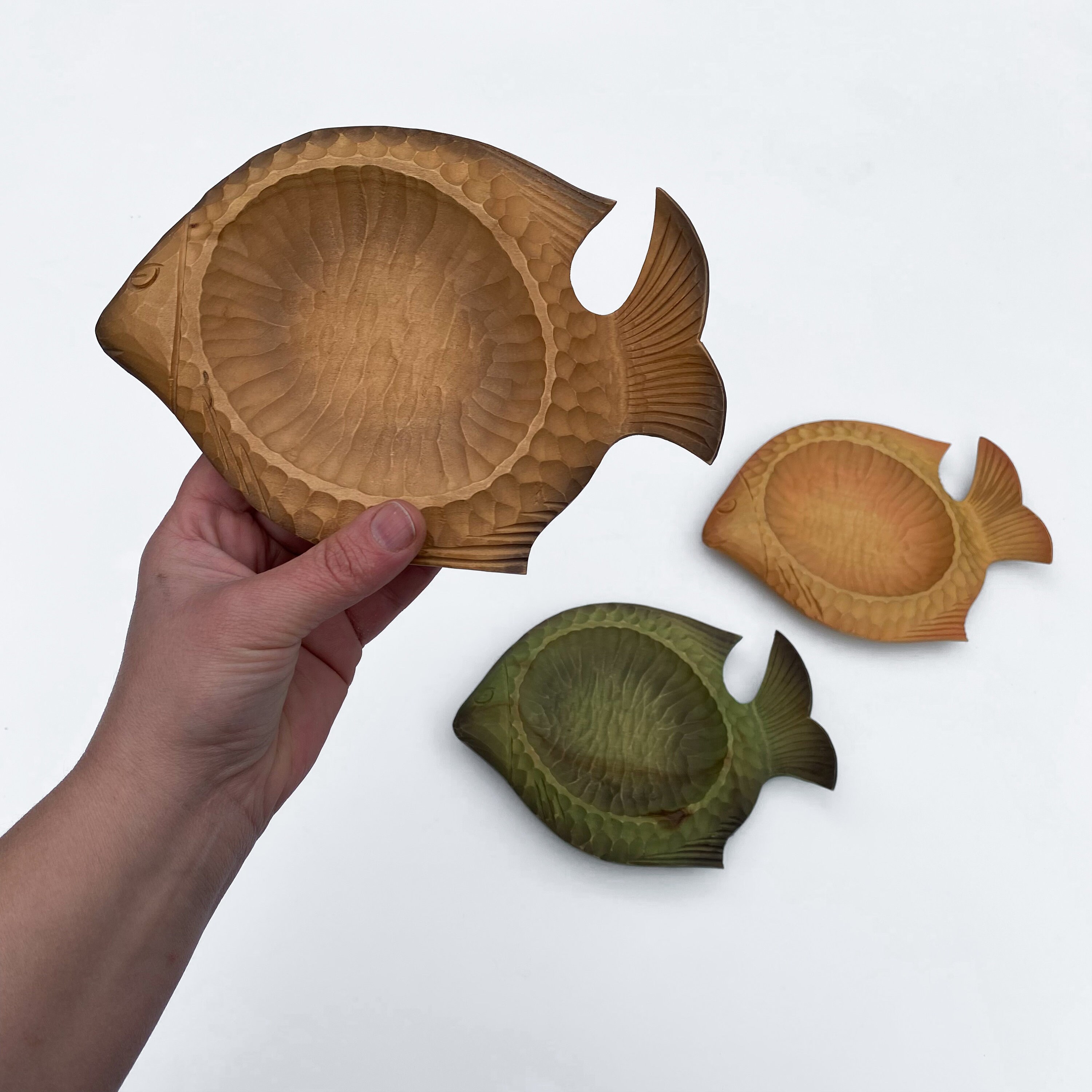 Hand Carved Wood Fish Dish, Wooden Fish Shaped Bowl, Small Wooden Bowls ...