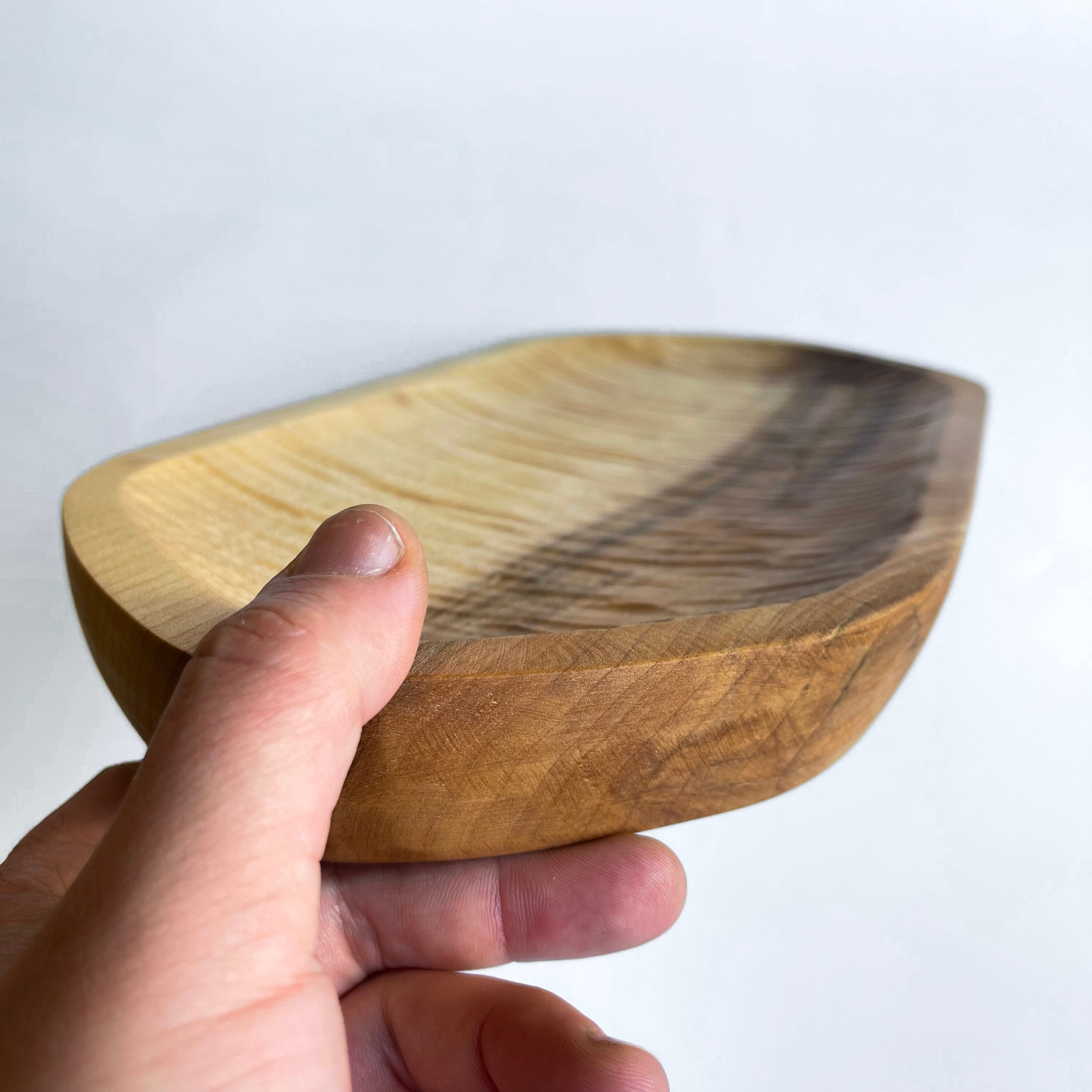 Wooden Bowls Handmade, Shallow Wood Bowl, Large Serving Tray, Rustic ...
