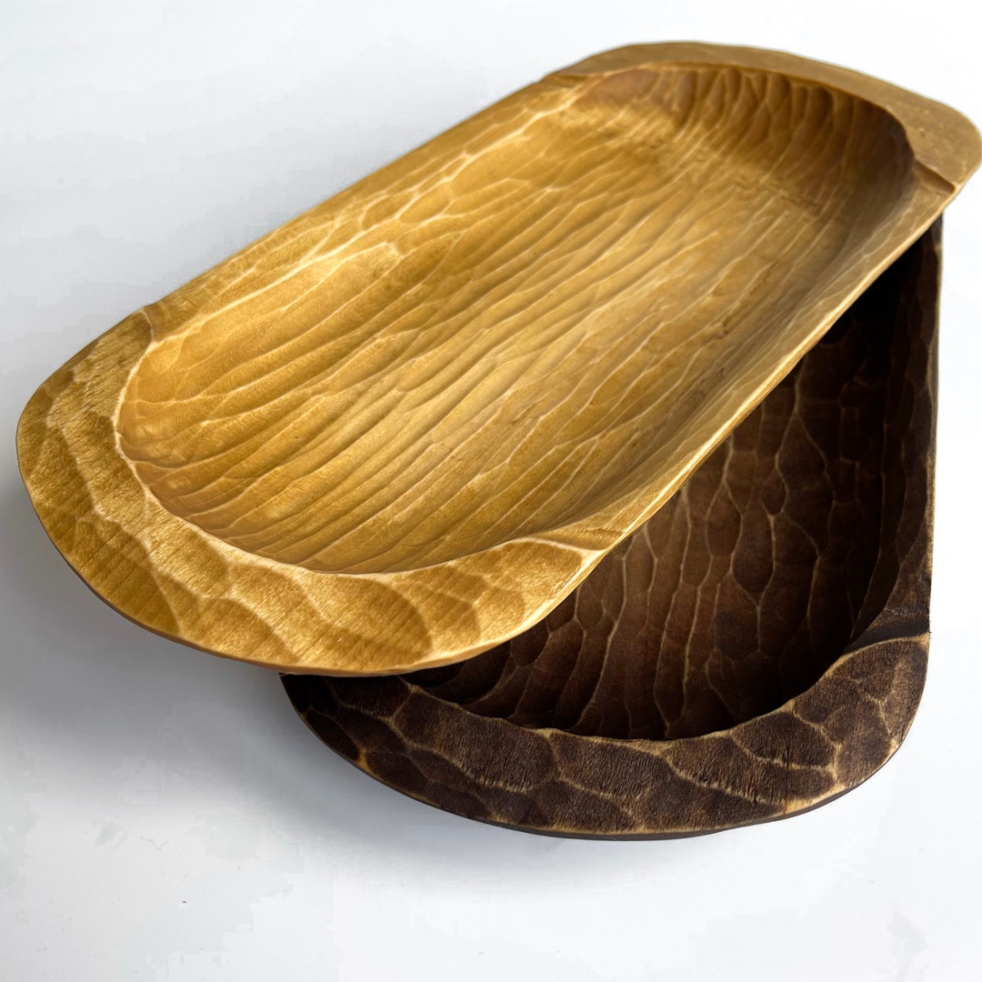 Wooden Dough Bowls, Large Rustic Bowl, Oval Wooden Bowls, Wooden Bowl ...