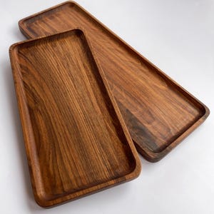 Handcrafted Walnut Tray, Rectangular Wood Coffee Table Tray - Etsy