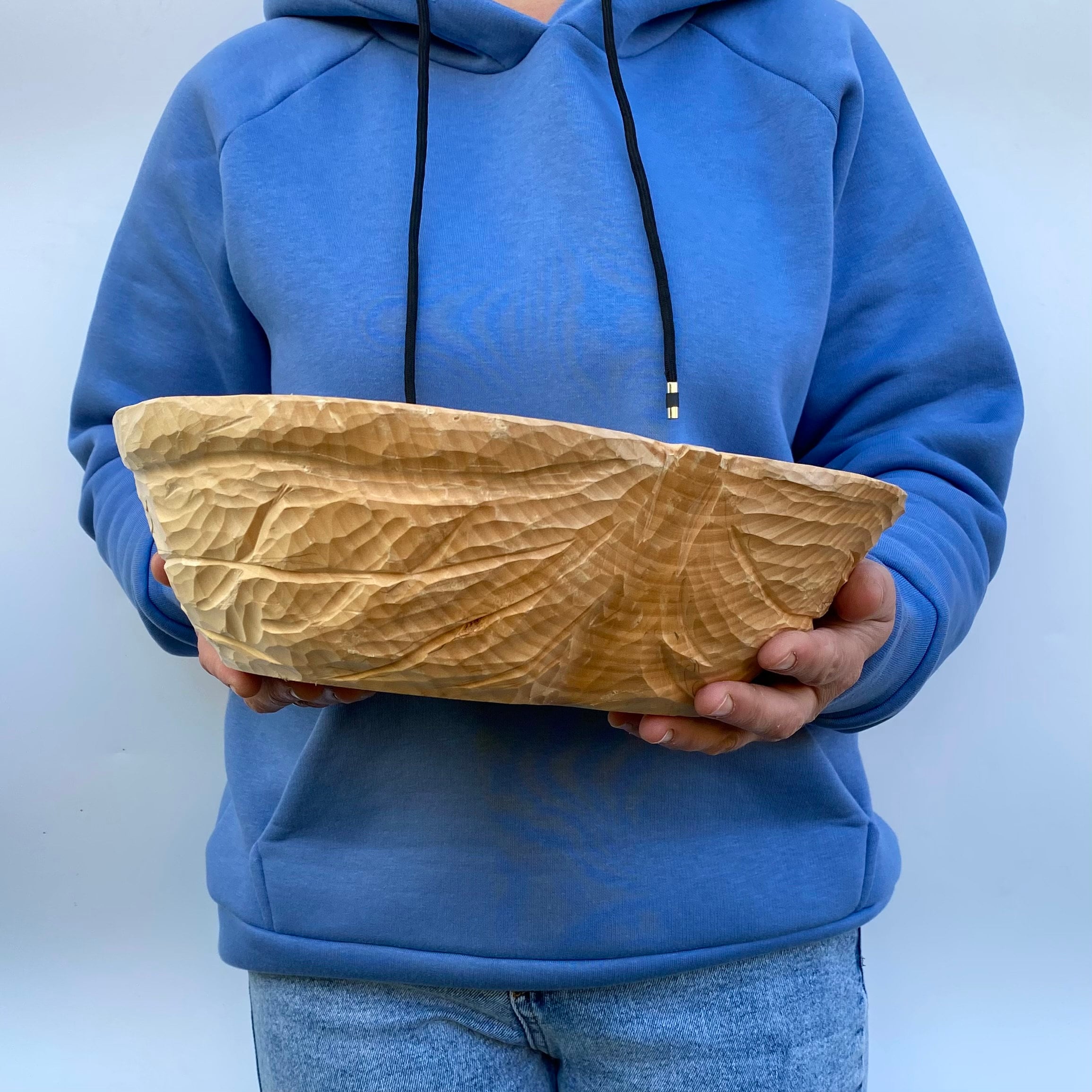 Extra Large Wooden Bowl, Nut Shape Bowl, Unfinished Wood Bowl, Dough ...