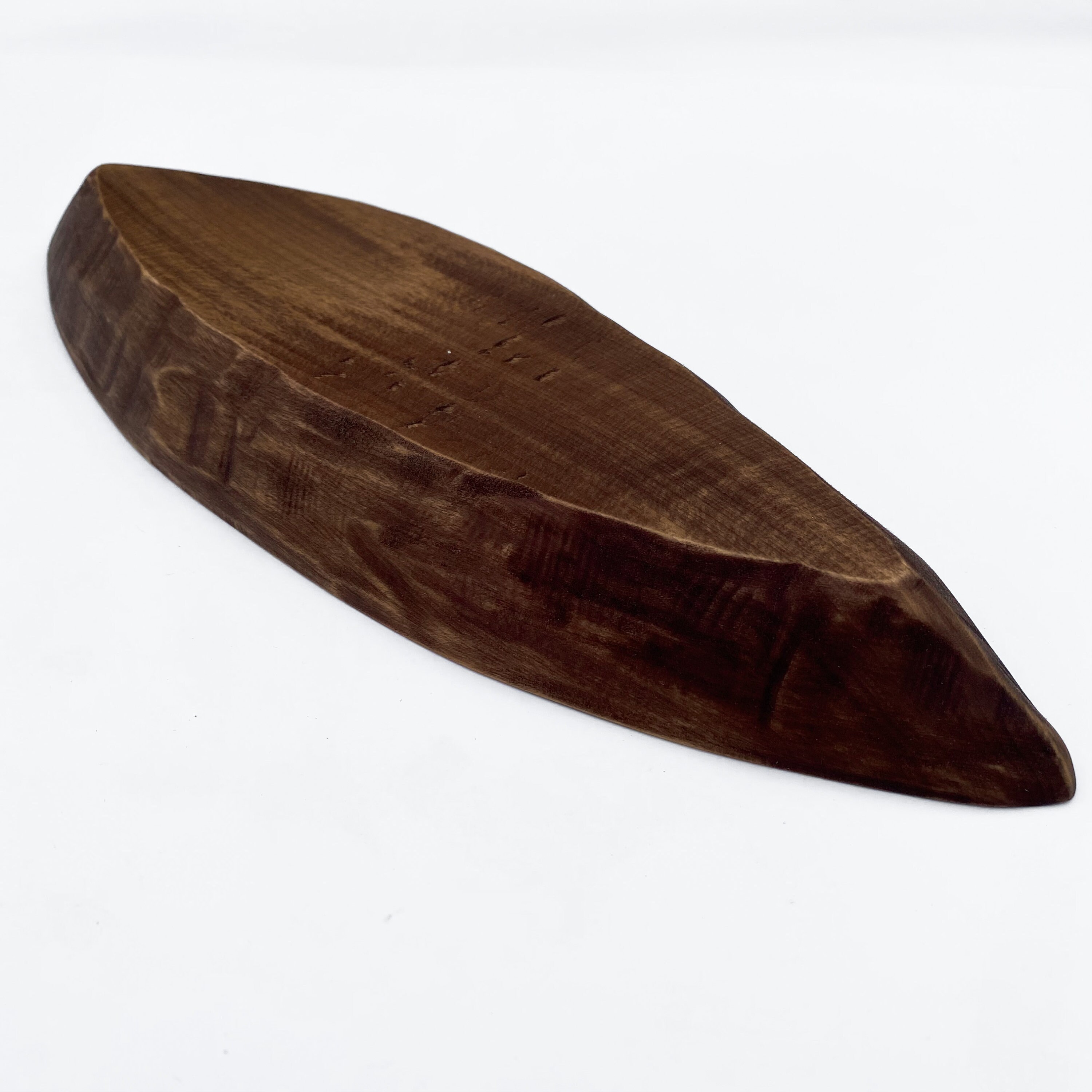 Canoe Bowl, Small Oval Wood Bowl, Black Wood Bowl, Acacia Dough Bowl ...