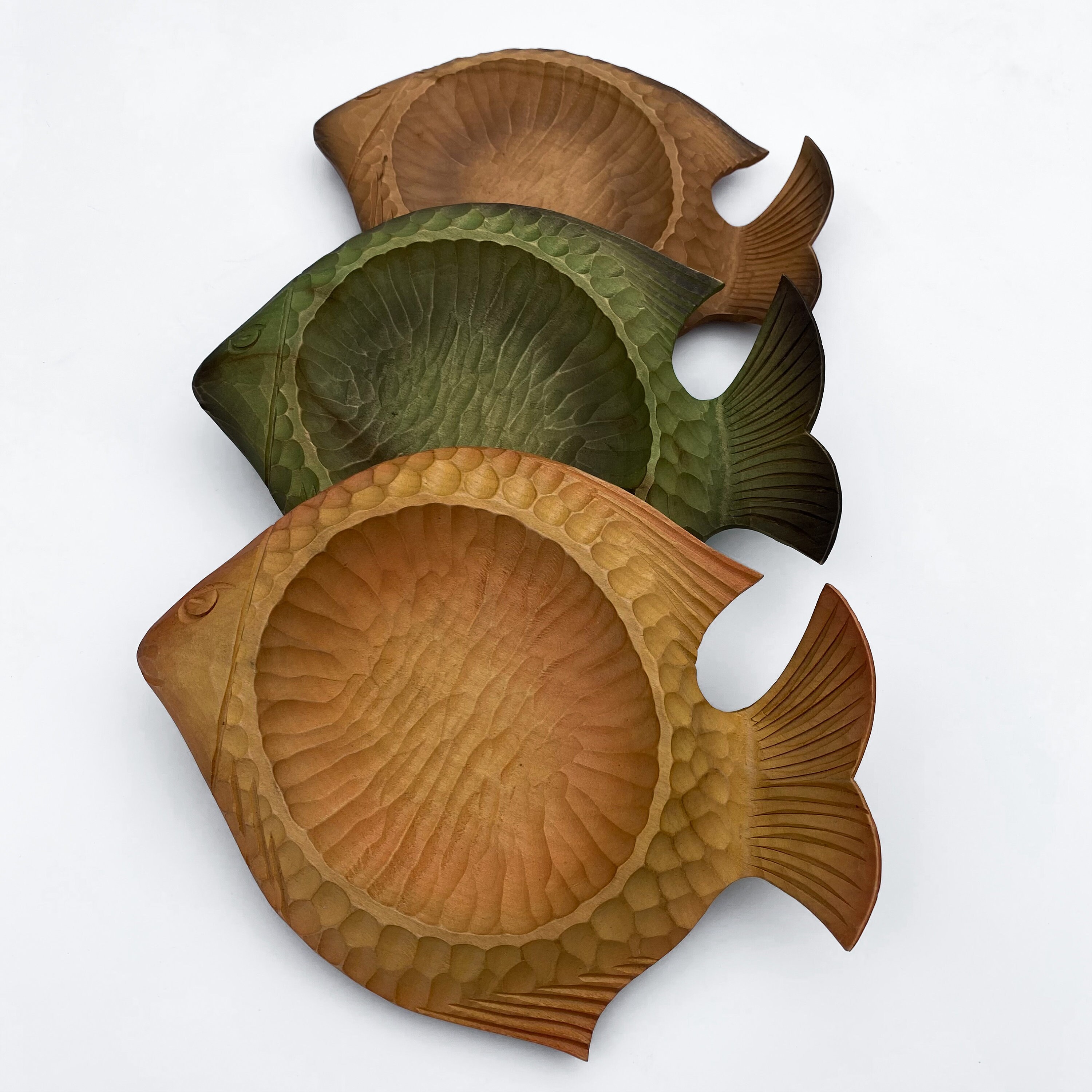 Hand Carved Wood Fish Dish, Wooden Fish Shaped Bowl, Small Wooden Bowls ...