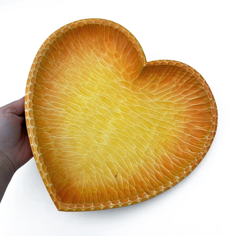 Wooden Bowls, Heart Dough Bowl, Carved Bowl, Wooden Bowl Set, Heart ...