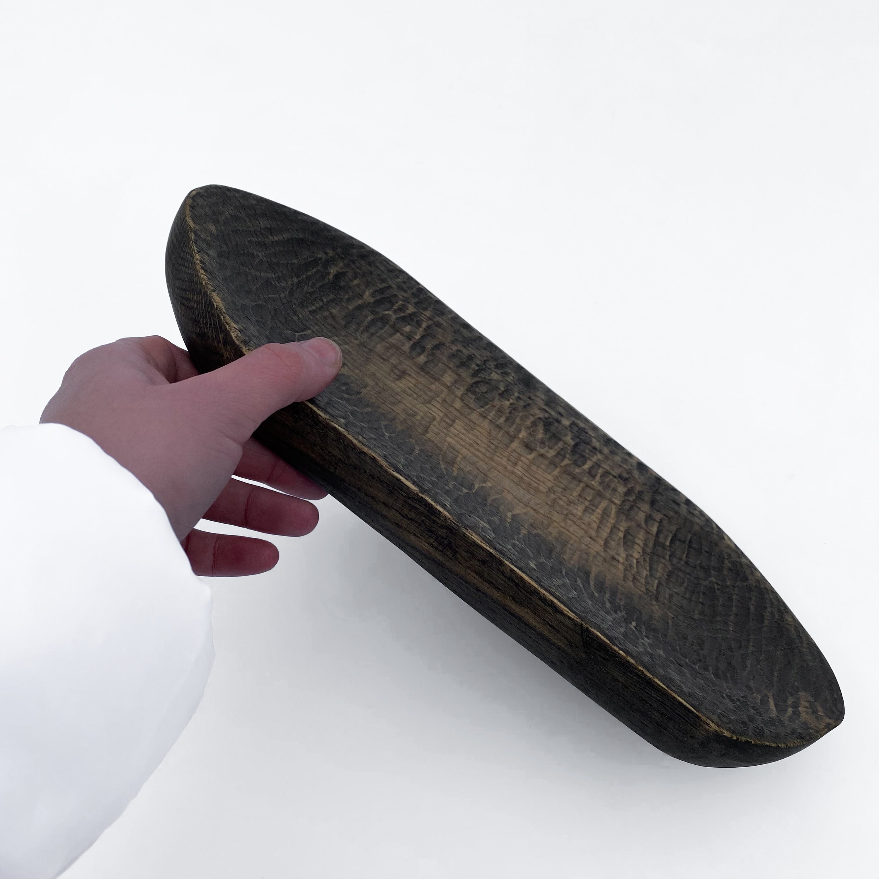 Wooden Long Bowl, Oval Wood Bowl, Black Wooden Bowl, Bowl Centrepieces ...