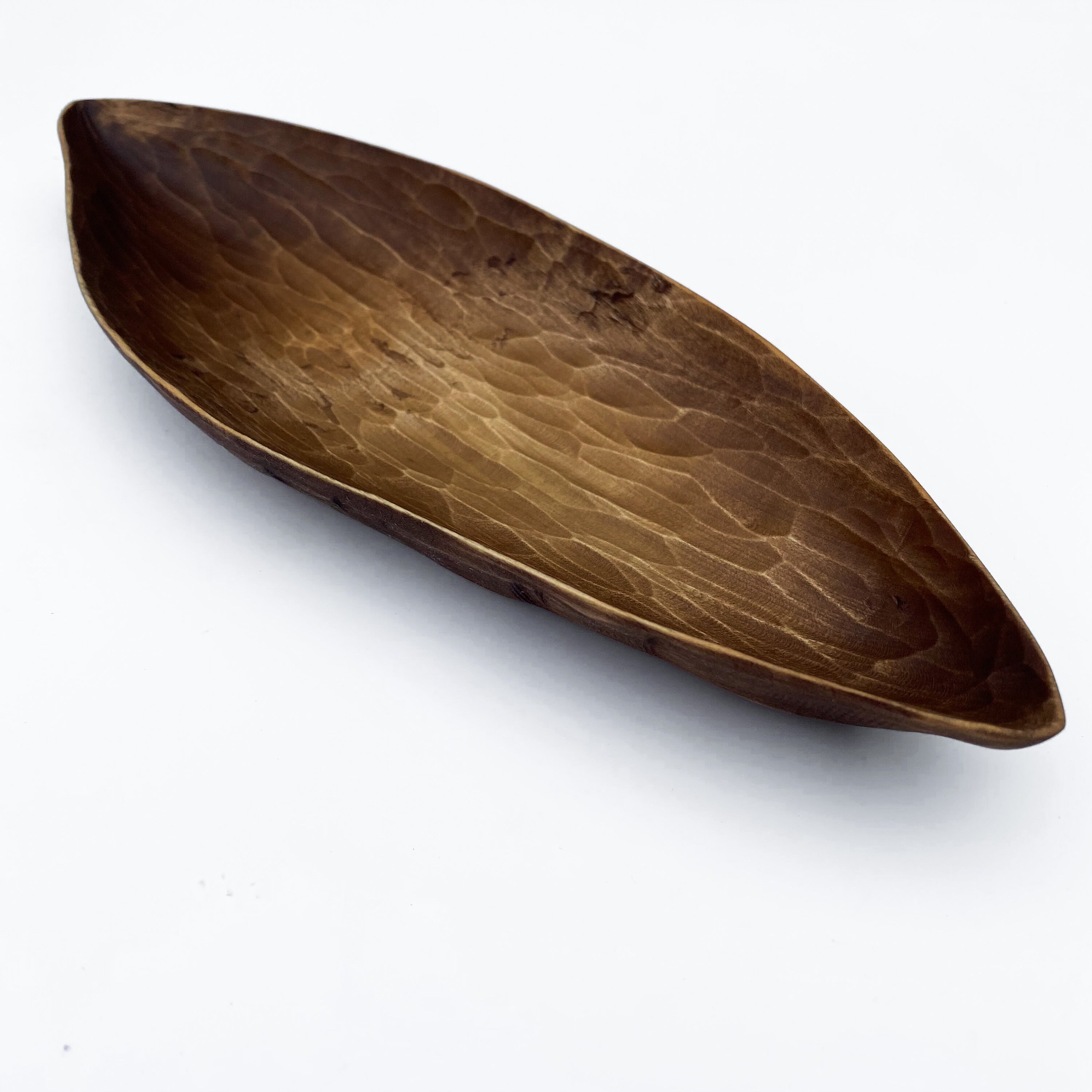 Canoe Bowl, Small Oval Wood Bowl, Black Wood Bowl, Acacia Dough Bowl ...