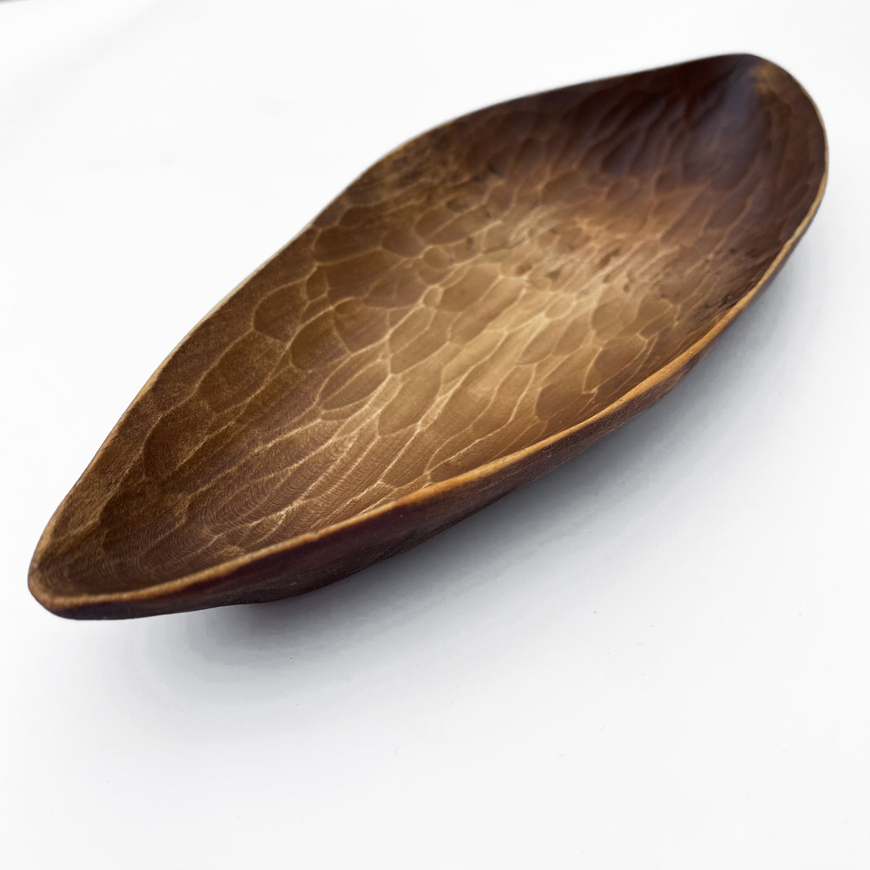 Canoe Bowl, Small Oval Wood Bowl, Black Wood Bowl, Acacia Dough Bowl ...