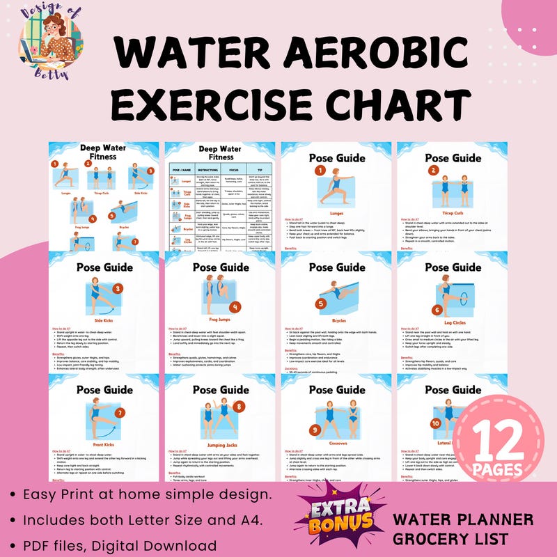 Printable Water Aerobics - Etsy