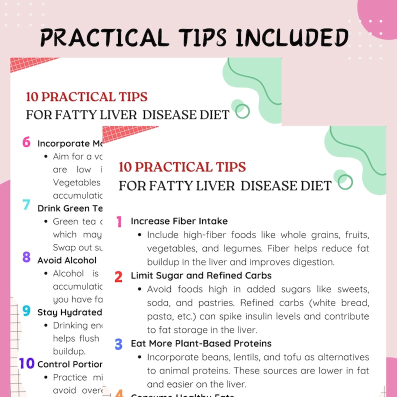 Fatty Liver Disease Meal Chart And Food List Low Fat And Low Sugar Foods Suitable For Anti
