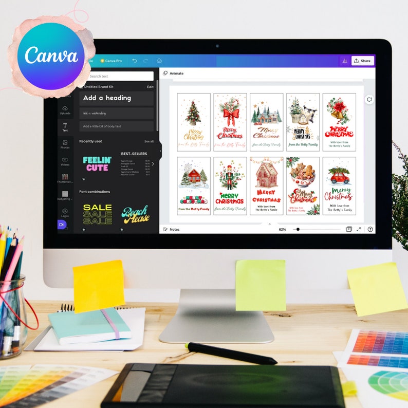 Editable Christmas Gift Tags Printable Template Canva DIY Gift Tag ...