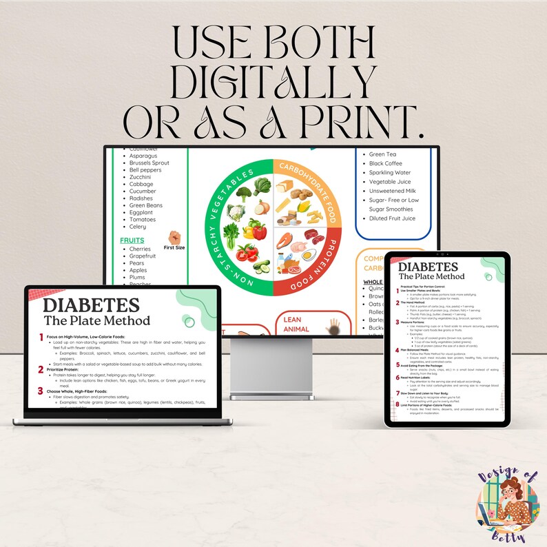 Diabetic Food List in the Plate Method, Diabetic Meal Plan and Food ...