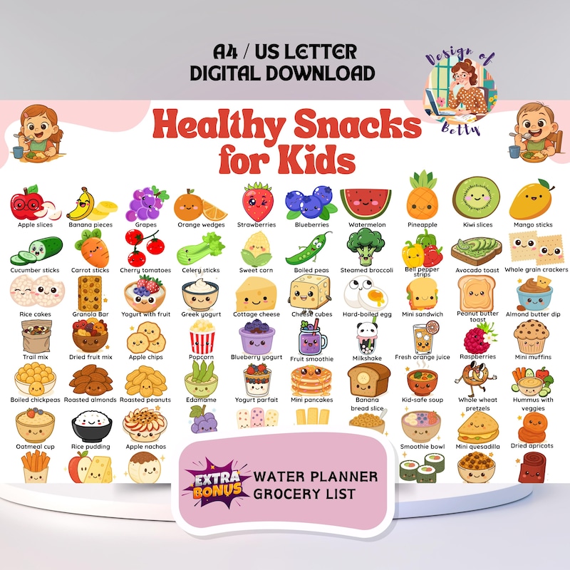 Healthy Snack Poster - Etsy