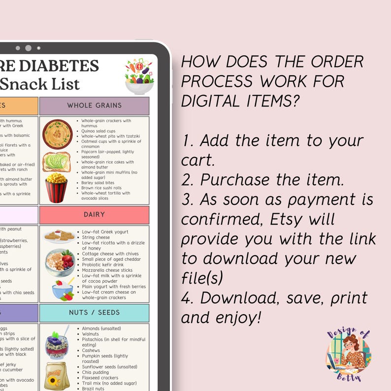 Pre-diabetes Snack List: Low Sugar Food Meal Plan (PDF) - Etsy