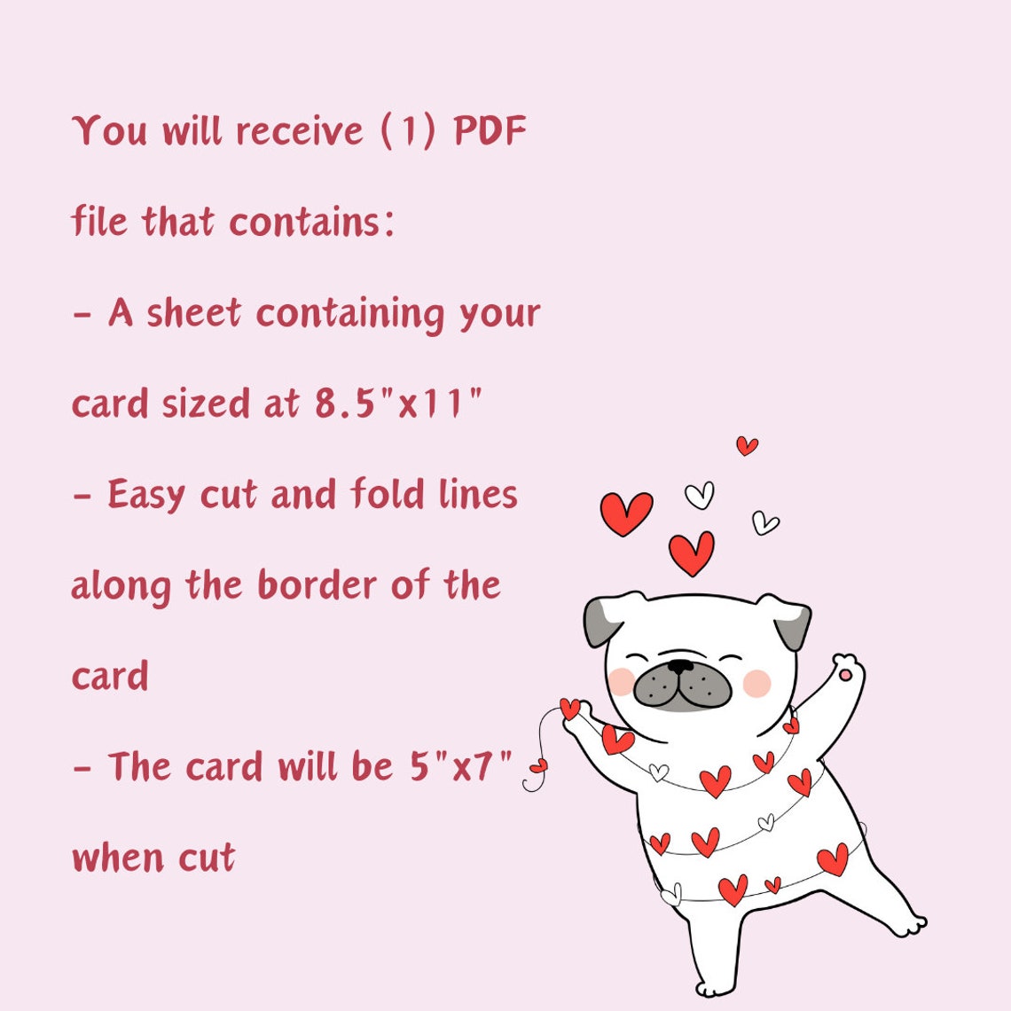 Happy Valentine's Day Card DIGITAL Download Printable Valentine's Card ...