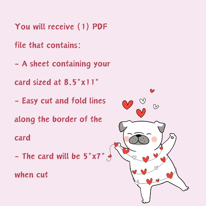 Happy Valentine's Day Card DIGITAL Download Printable Valentine's Card ...