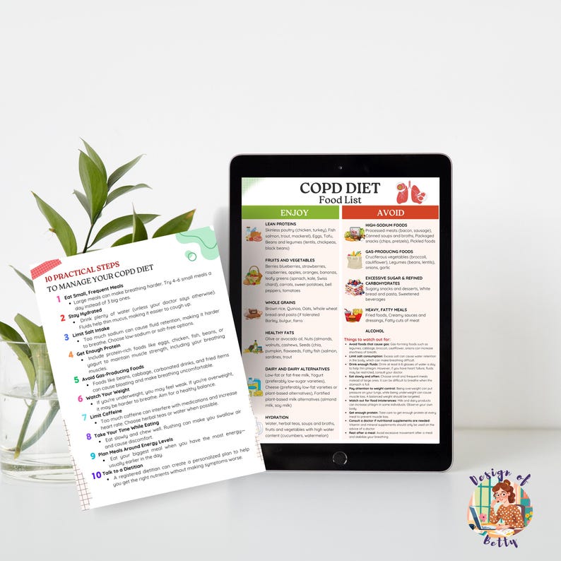 COPD Diet Food List, COPD Diet Plan PDF, Diet Sheet for Chronic ...